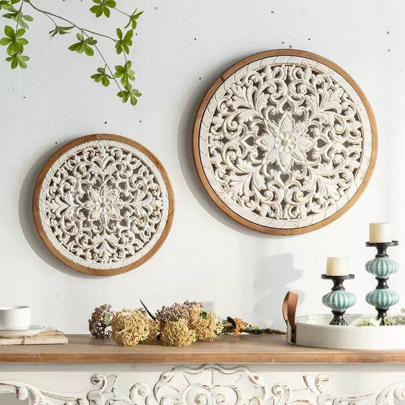 Ретро-декоративные картины, ширина 43×2,8 см и 33×2,8 см, толщина 2, комплект из 2 белых штук