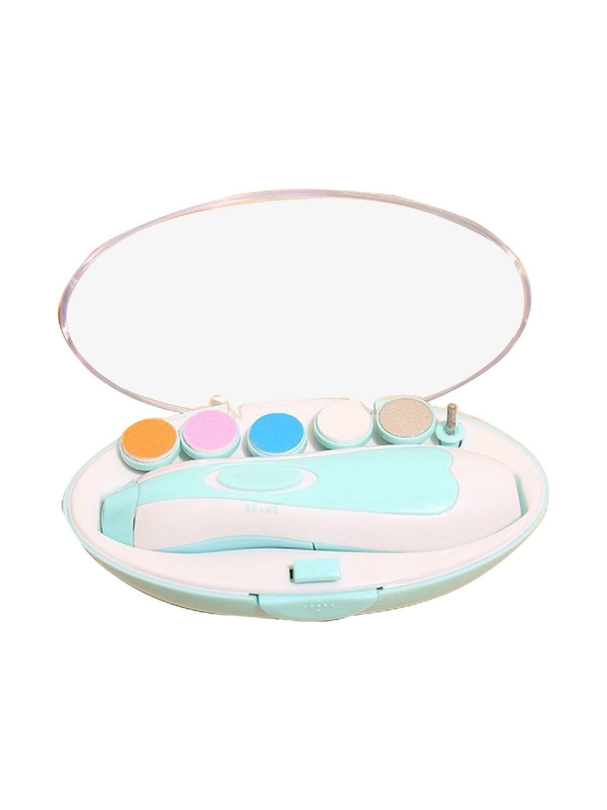 Набор пилочек для детских ногтей на батарейках, многофункциональный набор детских маникюрных машинок