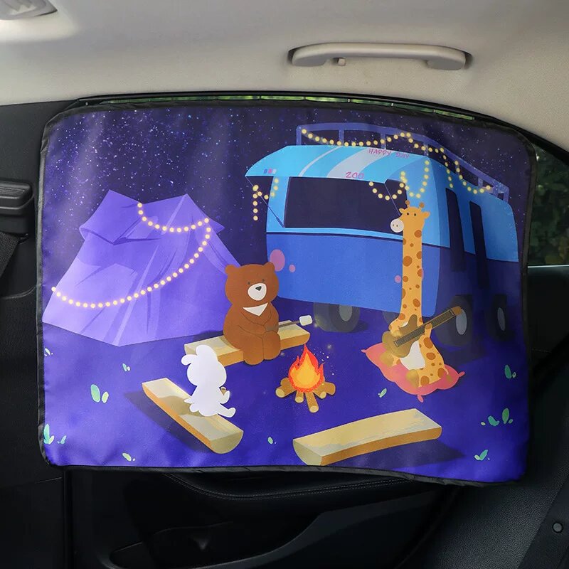 Автомобильные шторы, коляска, интерьер, затемнение, автомобильные шторы, автомобильные детские боковые окна, магнитный