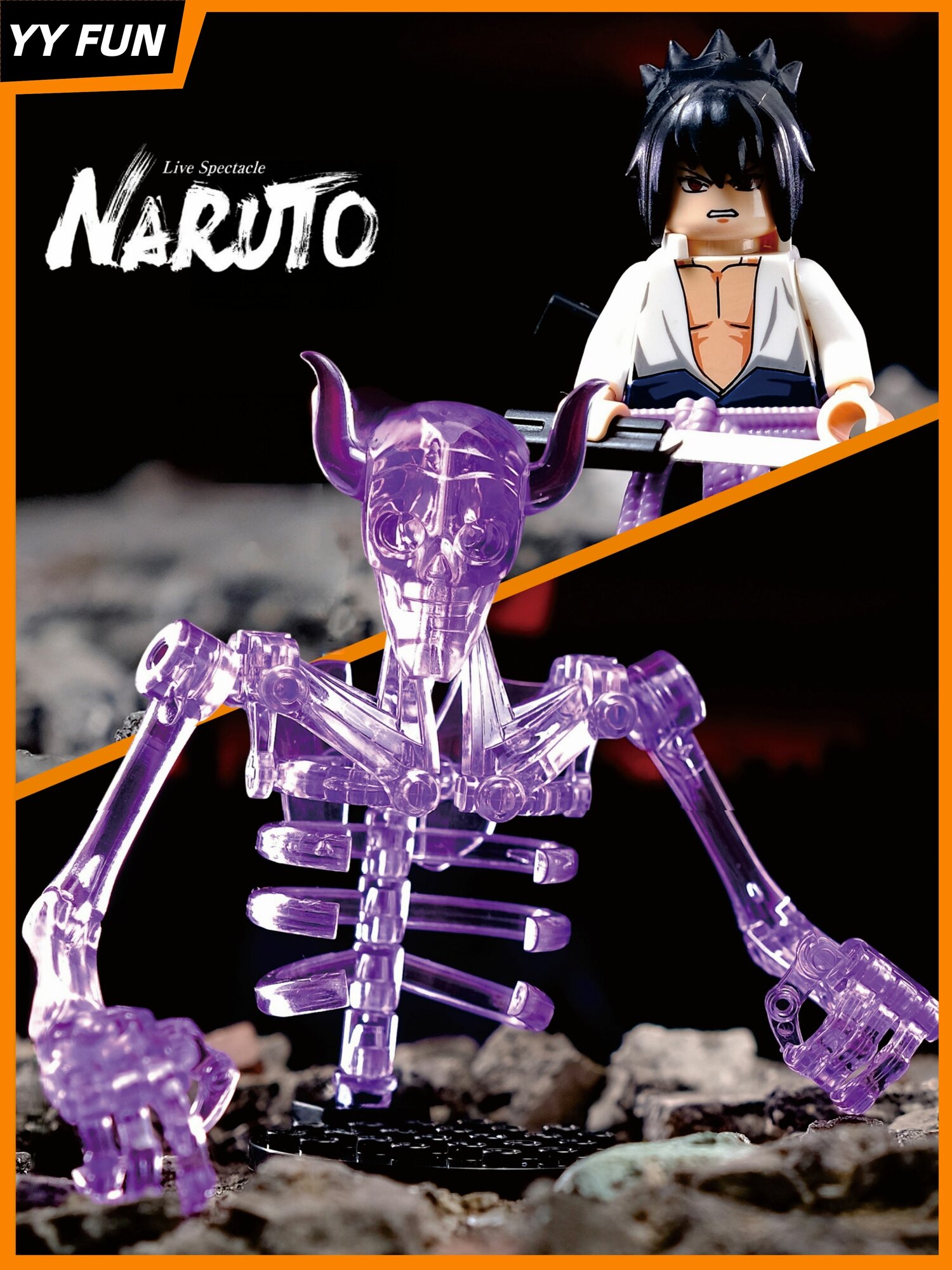 Аниме фигурки Наруто(Naruto)/Саске и Susanoo минифигурки 2 шт/Коллекционные фигурки