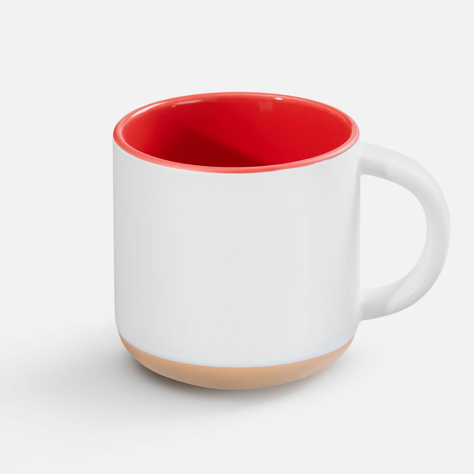 Кружка для чая и кофе чашка для сублимации керамическая 375 мл, Colorisma, белая /красная