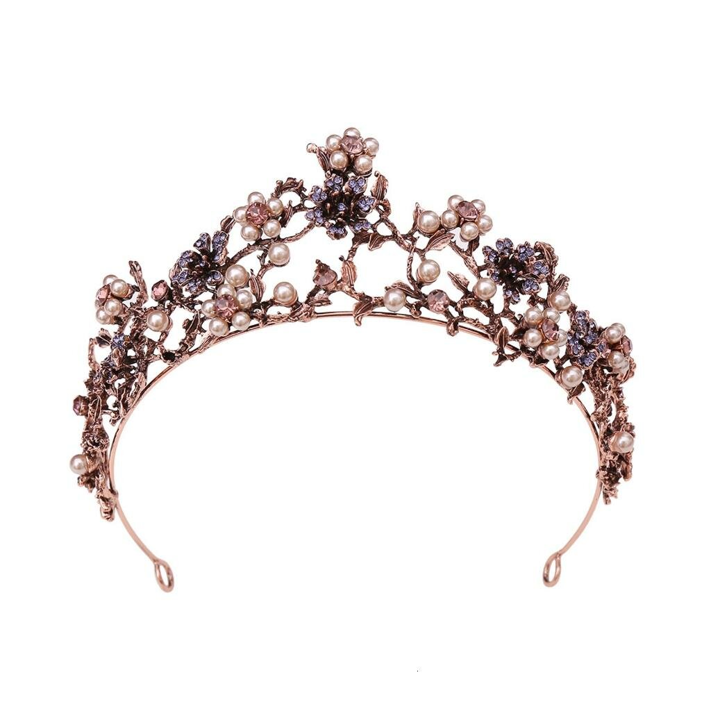 Диадема с камнями для женщин, Старинная красная медь a