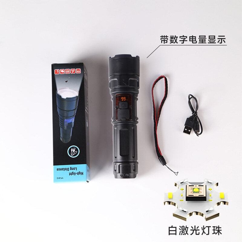 Фонарик с сильным светом концентратора пушка супер яркий открытый фонарик зарядка портативный длинный рабочий свет
