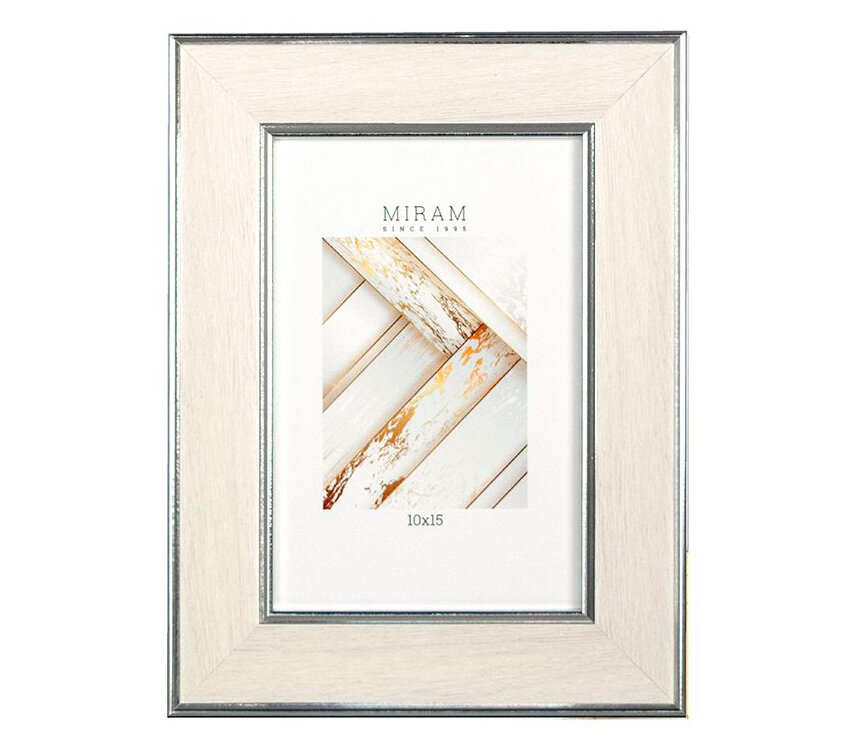 Фоторамка Мирам 10х15 см бежевая с серебром