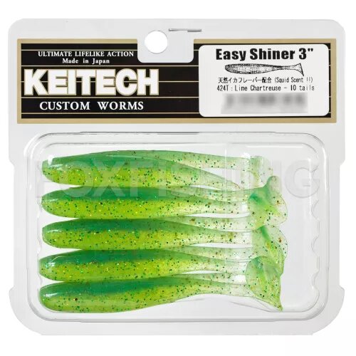 Силиконовая приманка Keitech Easy Shiner 3 7,5см. вес: 2,2гр. 10шт. #424