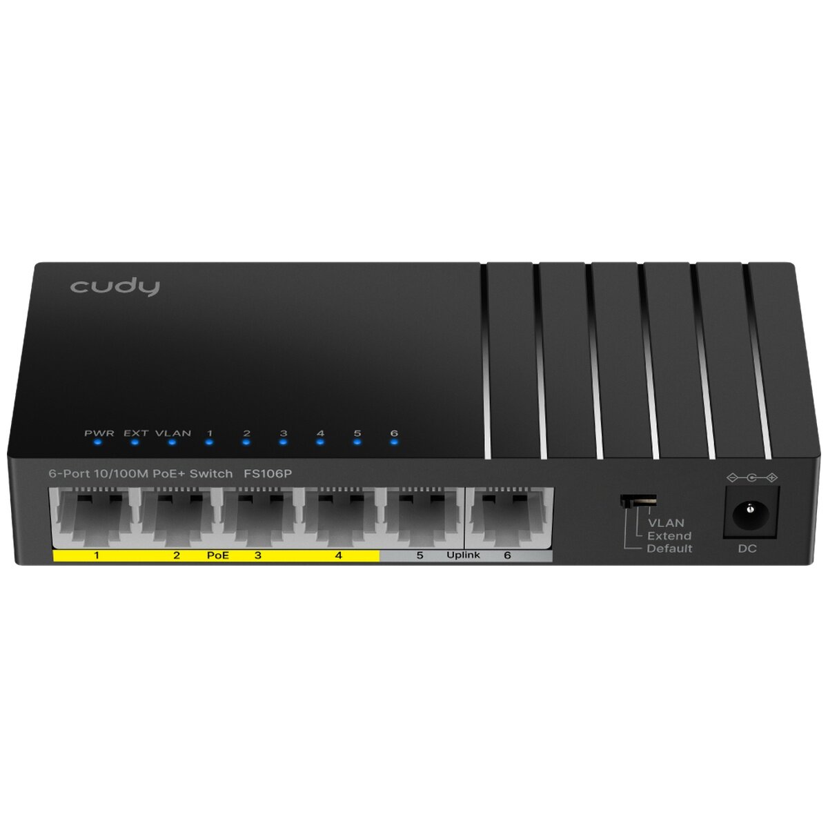 Cudy FS106P Коммутатор с 6 портами 10/100 Мбит/с и поддержкой PoE+ (36 Вт)