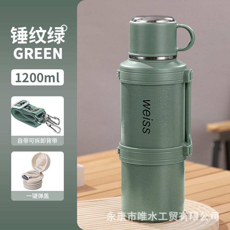 316 Нержавеющая сталь, большой объем, полностью стальной изолированный чайник, большой изолированный стакан для улицы, портативный чайник для заваривания чая, сохранение холода