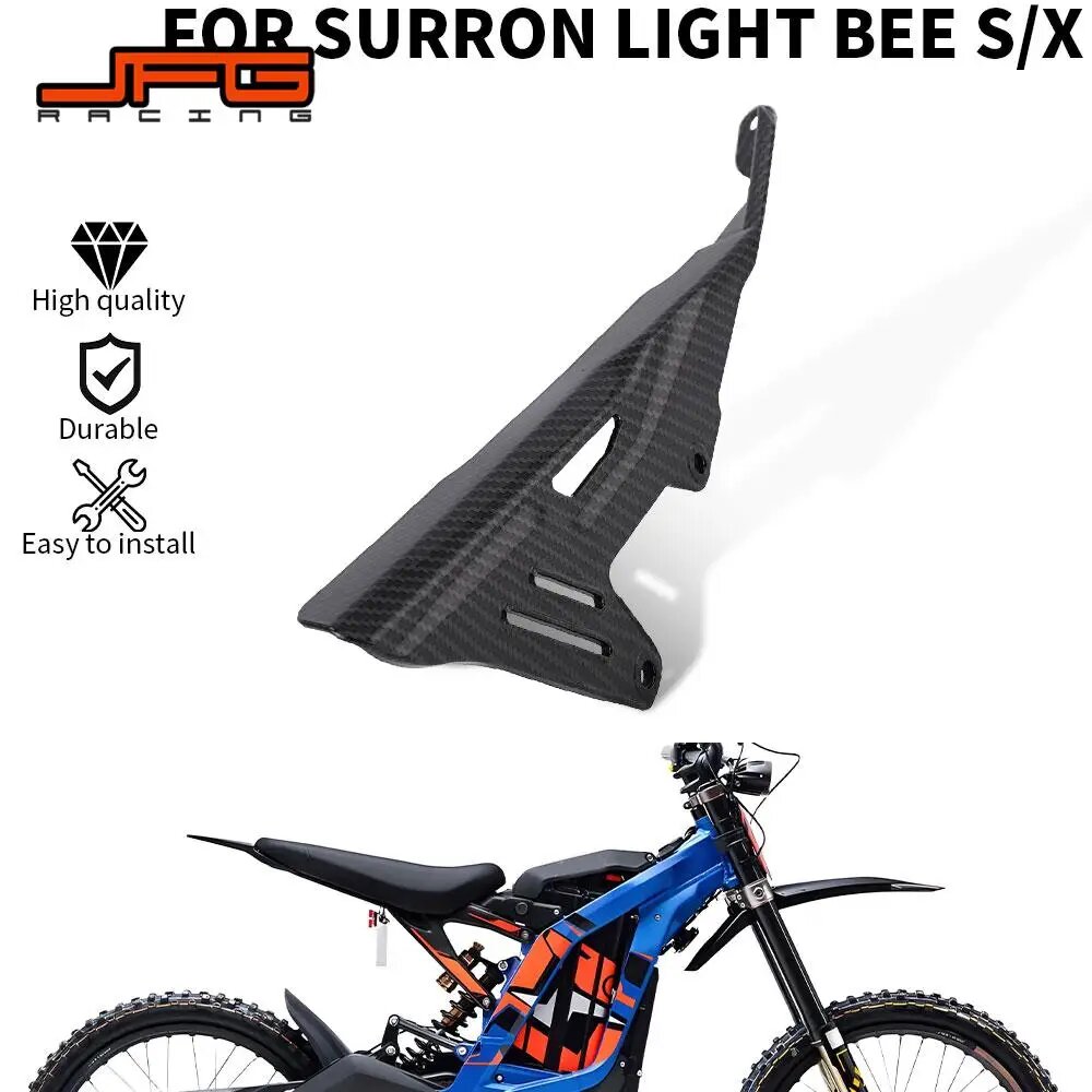 Защита цепи мотоцикла из углеродного волокна, защитная крышка цепи, пластик для Sur Ron Surron Light Bee S/X, электрический велосипед