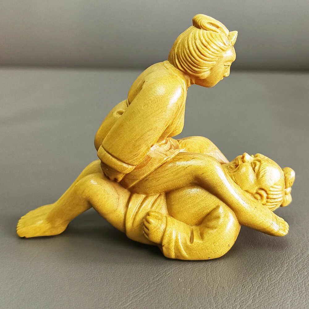 Деревянная статуэтка "Пара влюбленных" из самшита