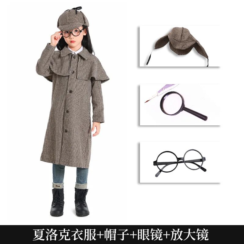 Шерлок Холмс Косплей Костюм XL, 03 Style