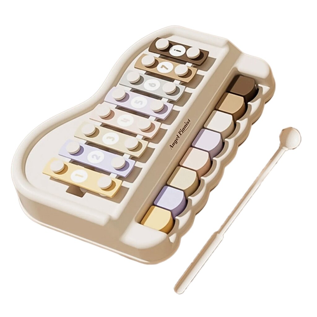 Детский ударный музыкальный инструмент для раннего музыкального развития: ксилофон с 8 клавишами для слуховой стимуляции малышей.