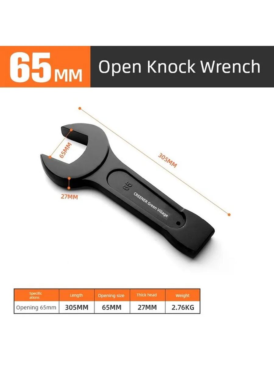 Ударный накидной ключ (открытый, 65 мм)