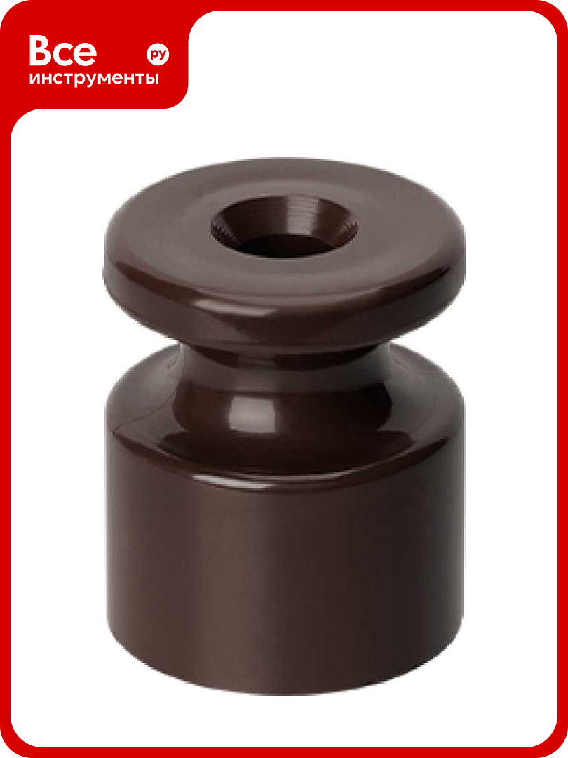 Изолятор TDM пластиковый коричневый, 10 штук SQ2804-0002, внешний монтаж, опорный тип, ретро серия