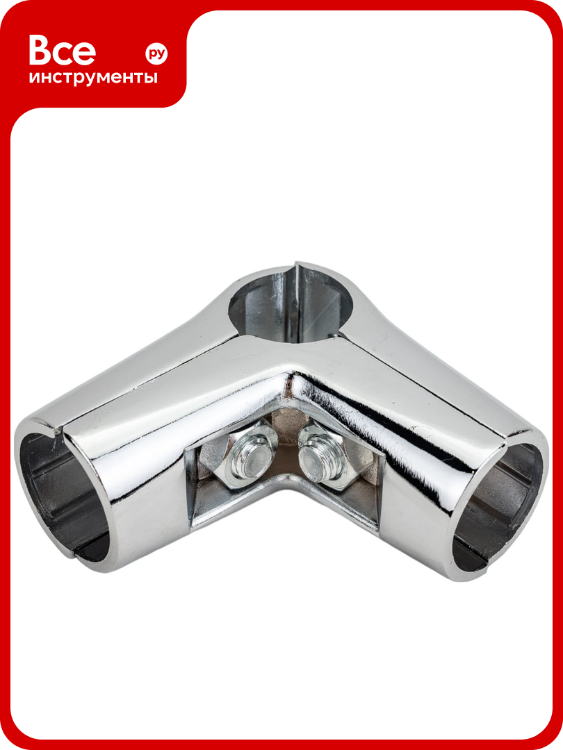 Соединитель 3-х труб Tech-Krep угловой хром (4 шт) - пакет /Zitar 156888