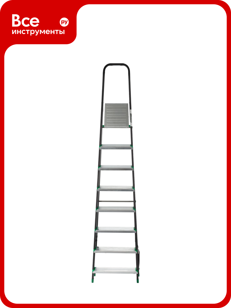 Стальная стремянка с алюминиевой ступенью SMARTY Combi 8 ступеней SN023-12