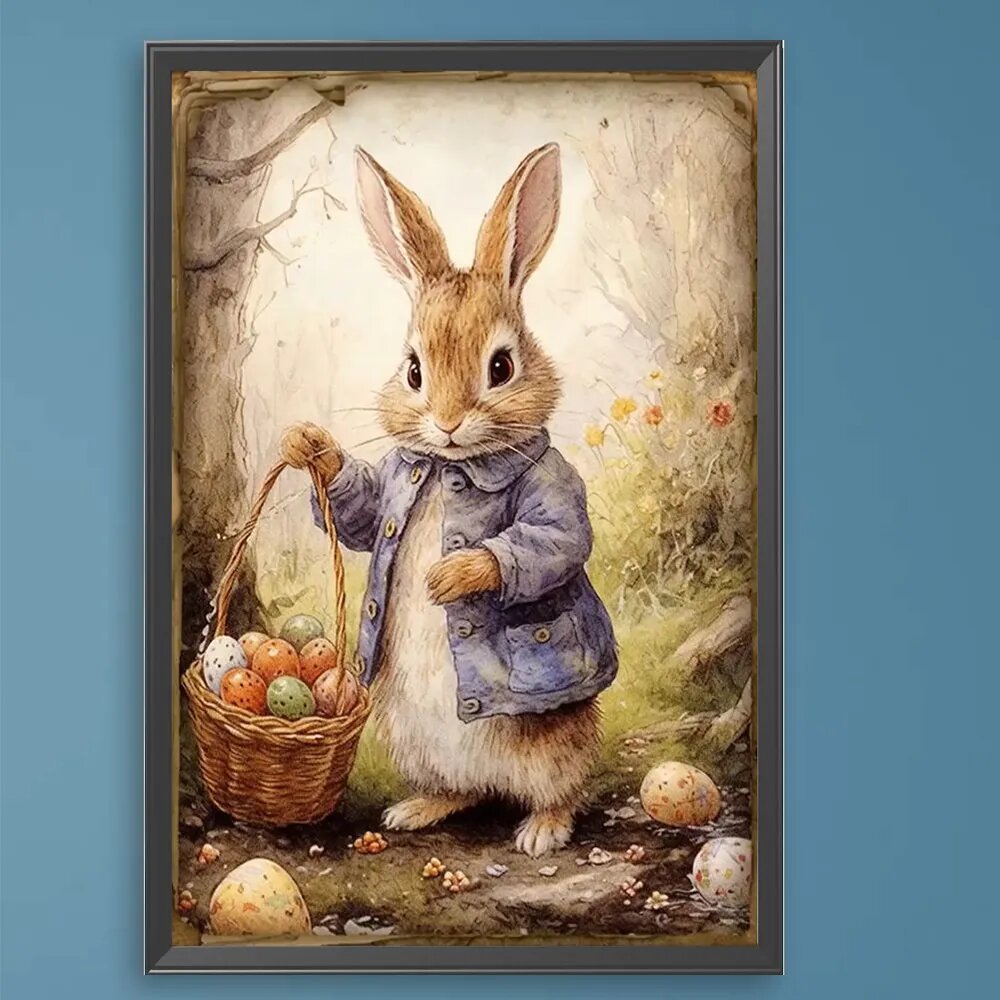 Картина по номерам "Зайчик" из серии "Животные", 40*60 см, без рамки.