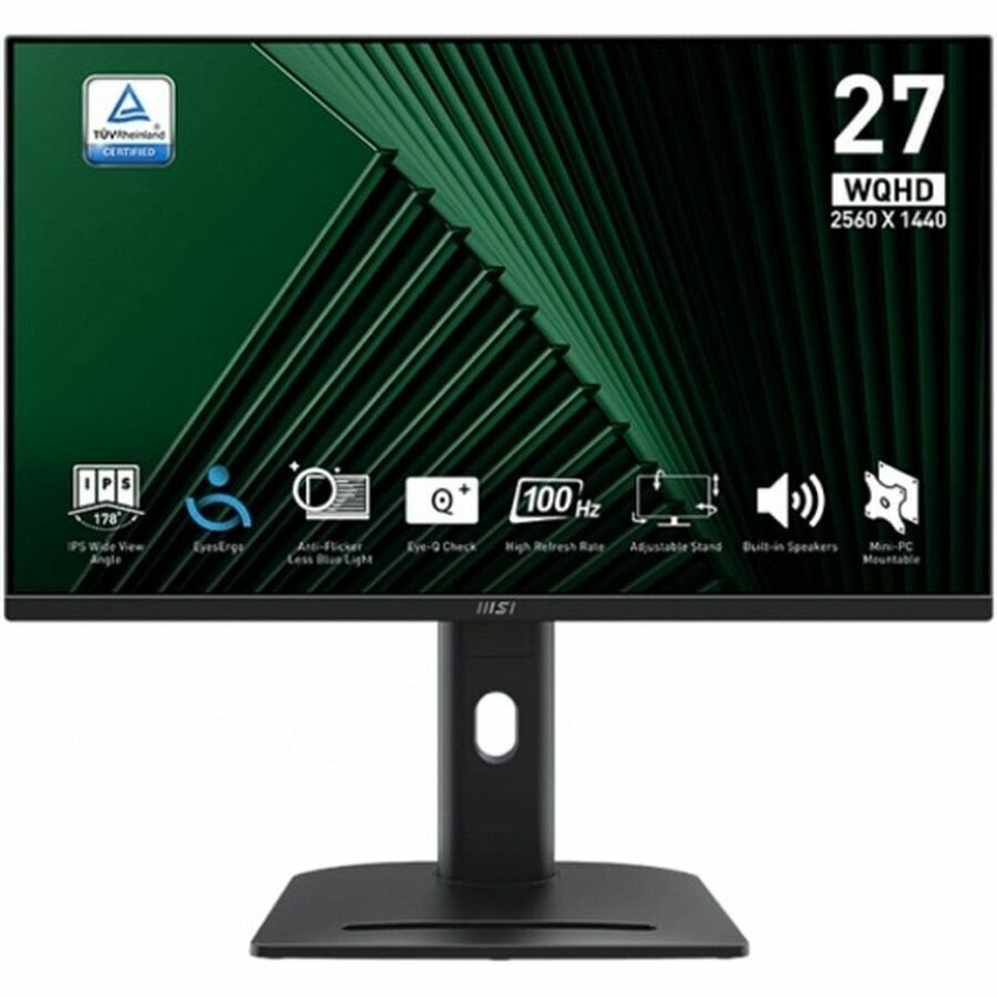 27" Монитор MSI MP275QPG (9S6-3PC39M-069) черный - 2560x1440 2K@100Гц, IPS, 1 мс, 300 кд/м2, 178/178, DisplayPort, HDMI