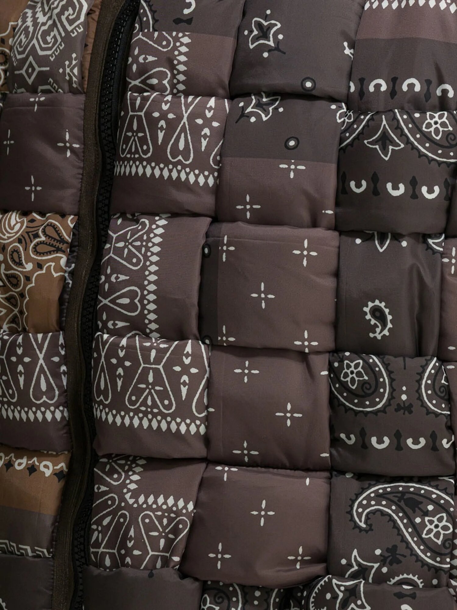 Пальто KAPITAL Bandana-patchwork gilet, размер 3, brown — фото 1