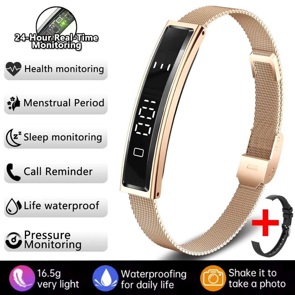 Smart Watch 2026 Bluetooth 5.3 128КБ+96КБ IP68 Стальной ремешок rose gold net