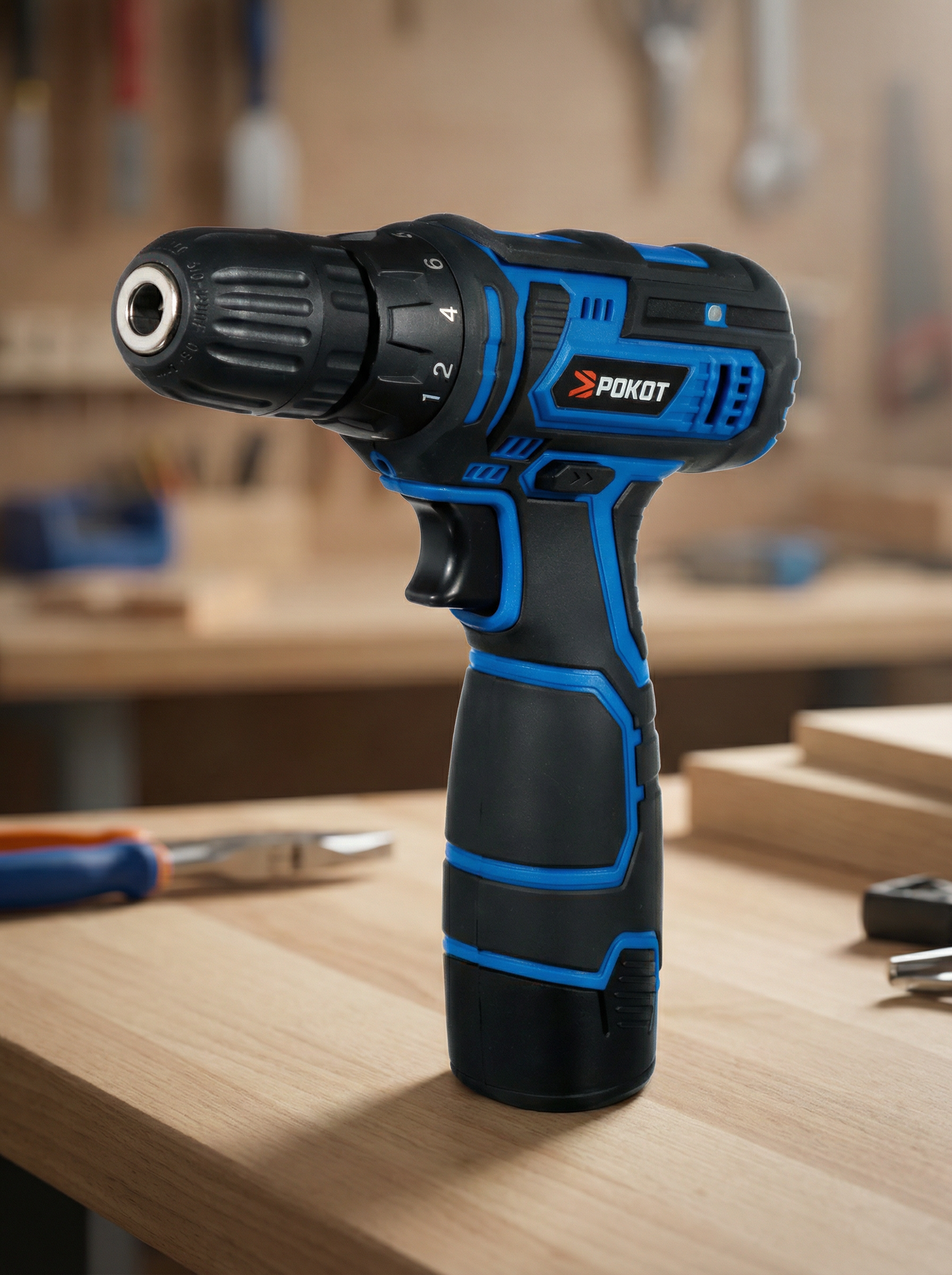 Дрель-шуруповерт аккумуляторная, 12В, 21 Н*м, с подсветкой