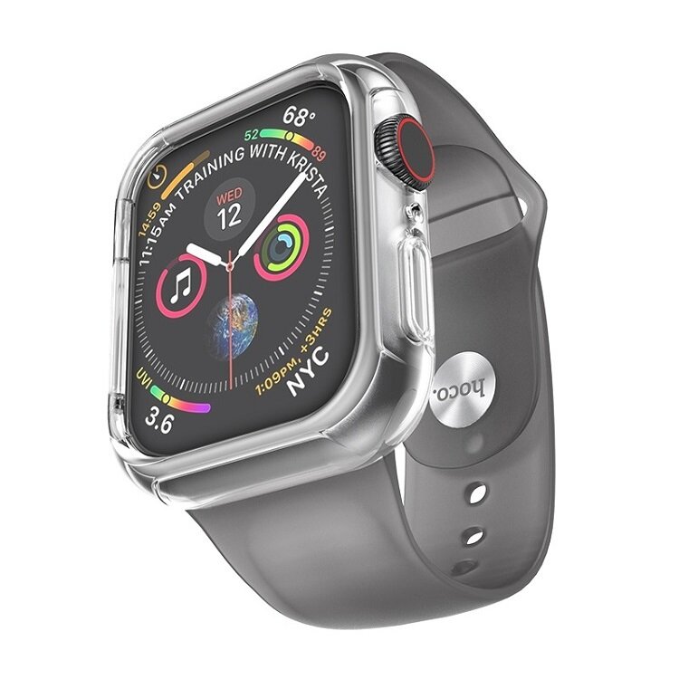 Ремешок для Apple Watch 42/44mm HOCO WB09 с силиконовым бампером серый