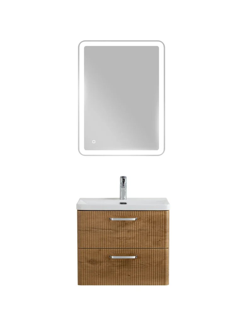 Мебель для ванной комнаты BelBagno Due 50 ручки хром полированный, rovere nature