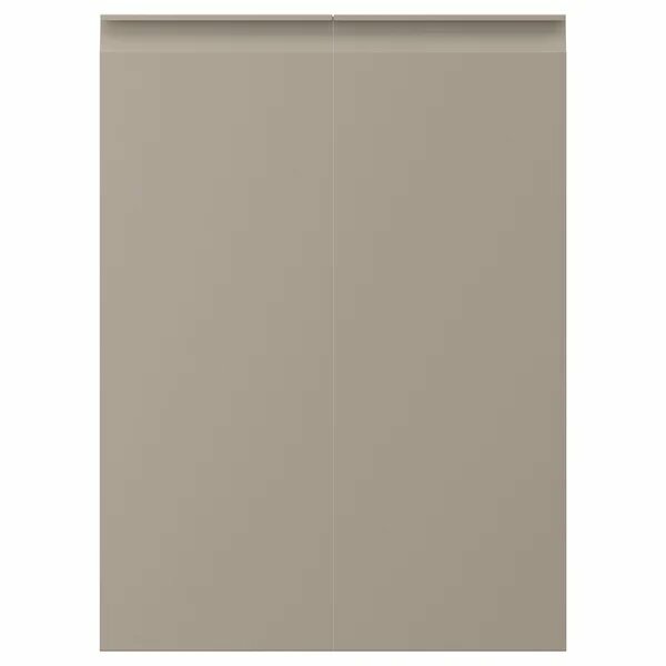 Комплект угловых подлокотных шкафов UPPLÖV 2-p door f, левосторонний/матовый темно-бежевый, 25x70 см