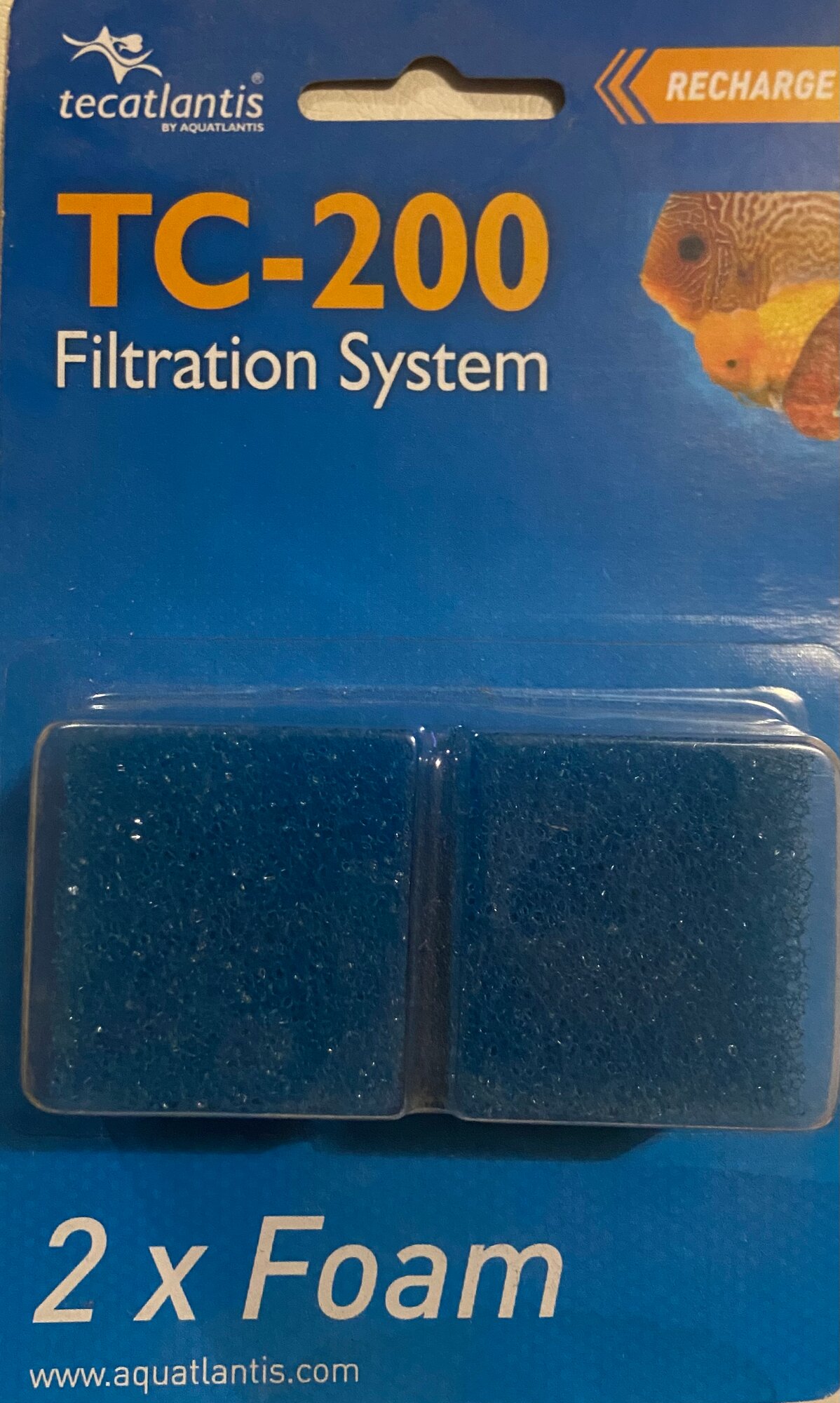 Губка для внутреннего фильтра Aquatlantis Foam TC-200, поролон, 2 шт, 110 г
