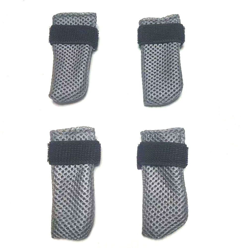 Мягкие эластичные чулки для кошек с застежкой-липучкой, анти-скольжение, серый размер M, удобная посадка для мелких