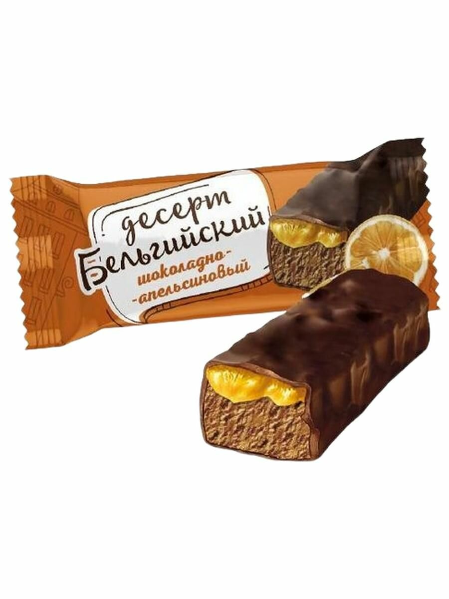 Конфеты Бельгийский десерт со вкусом шоколада и апельсина 1 кг