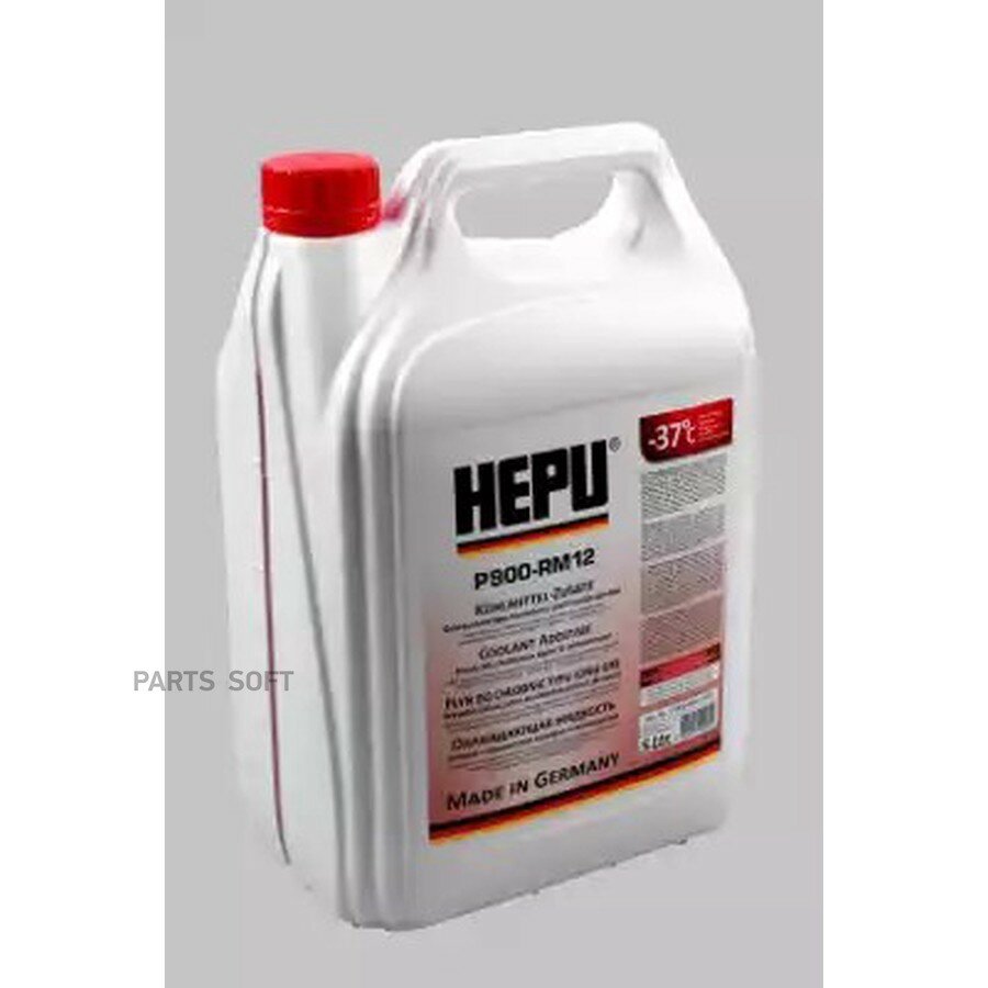 Антифриз HEPU G12 готовый красный 5 л P900RM12005 от официального дистрибьютора, HEPU, артикул P900RM12005
