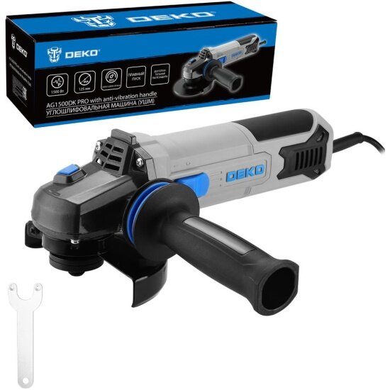 Углошлифовальная машина (УШМ) Deko AG1500DK PRO, 125мм, 1500 Вт (083-1026)