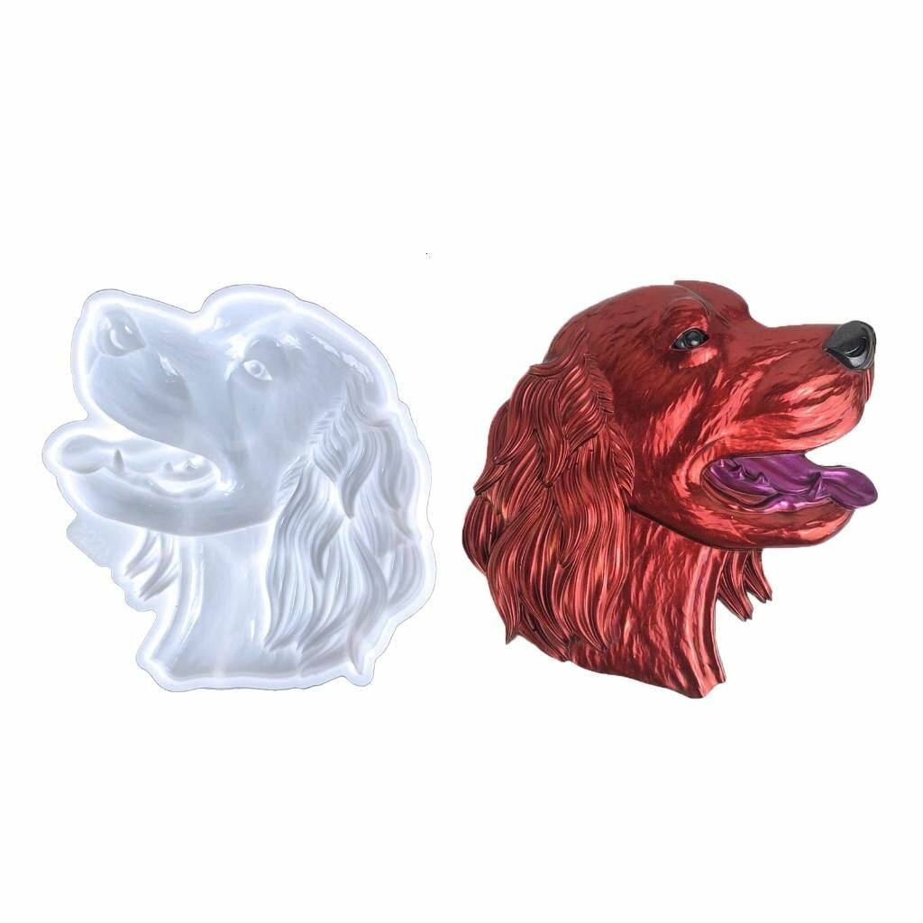 Силиконовая форма для отливки собаки, Белый