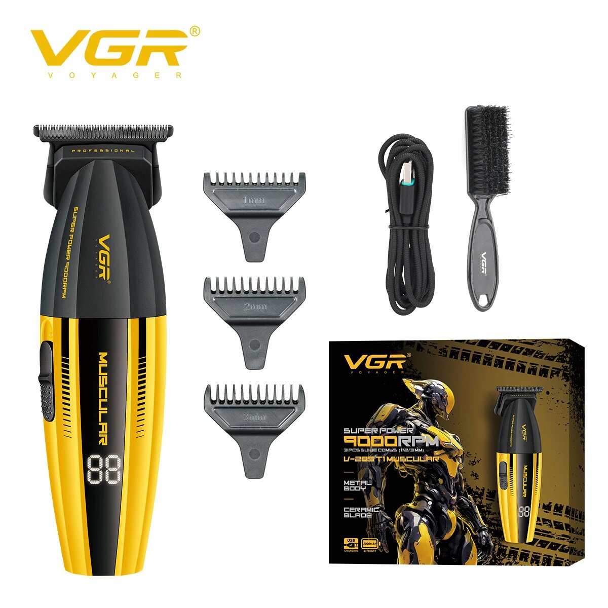 Электрический триммер VGR V-285T USB2, черный