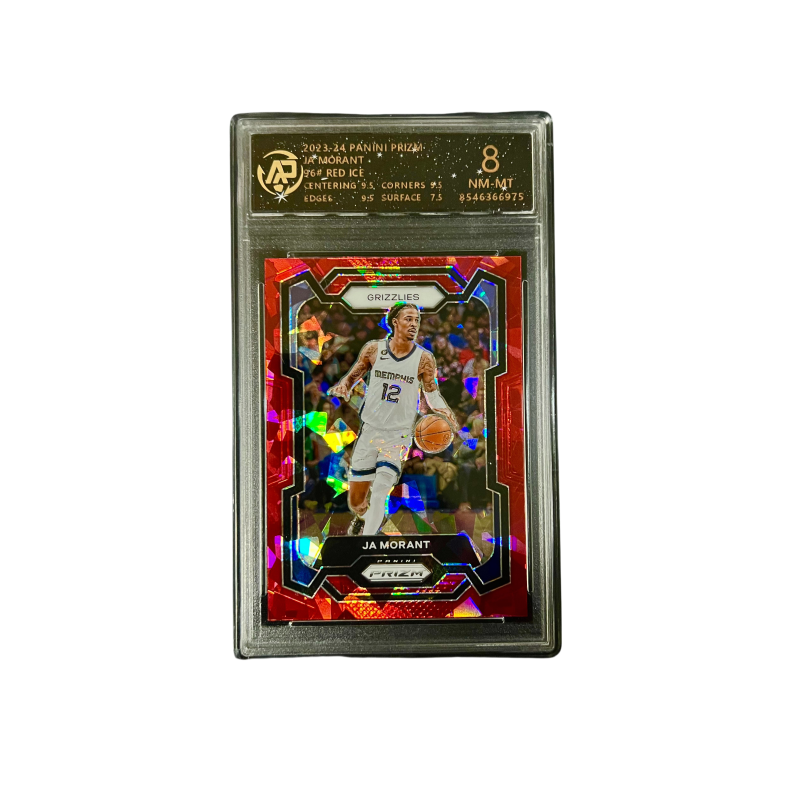 PANINI Prizm Морант Игрок Карта Красная Ледяная Треснувшая Многоцветная Ледяная Специальная Редакция Карта