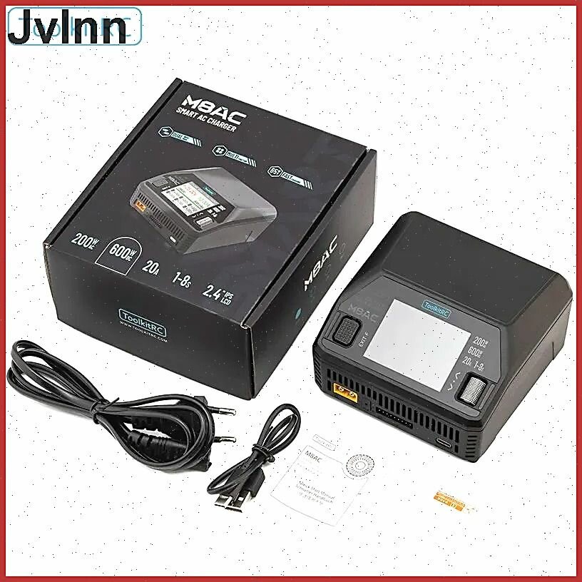 ToolkitRC M8AC AC200w / DC600W Двойной входной 20A зарядный ток, 1 - 8S 1A Сбалансированный ток Многофункциональный сигнал Испытательный выход Регулируемый источник питания