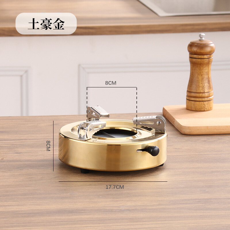 Спиртовая горелка из нержавеющей стали, круглая портативная мини-горелка для горячего, подходит для отелей, ресторанов и домашнего использования, сухой котел, чайная горелка.