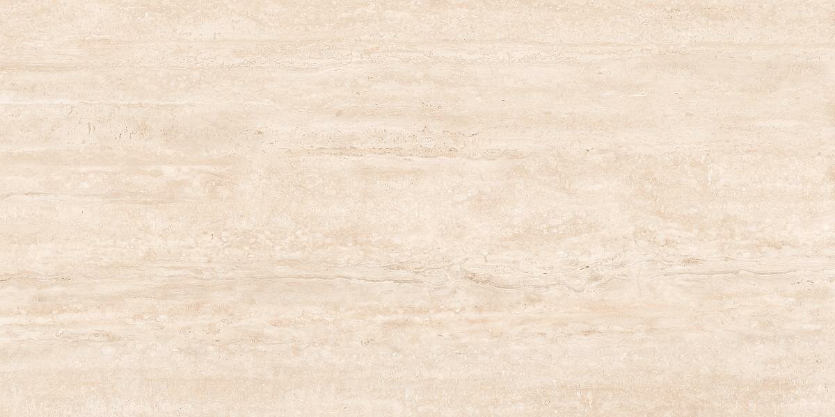 Керамогранит Керлайф Travertino 929487 Матовая Белый, ректифицированная, С цветами