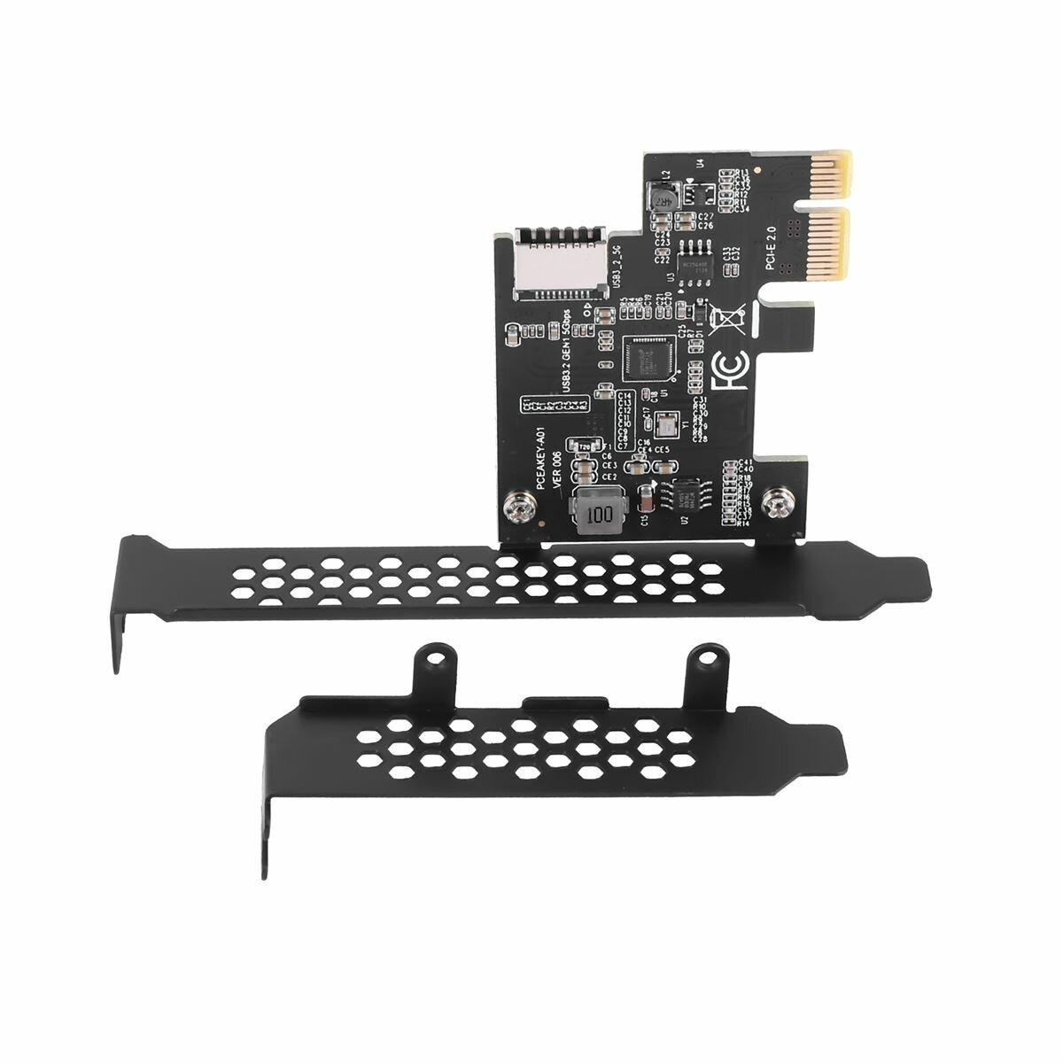 PCI Express 2.0 X1 USB 3.2 Gen1 TYPE-E Дополнительная карта PCIe Front Type-C Адаптер Riser USB3.1 A-KEY 5Gb Расширение