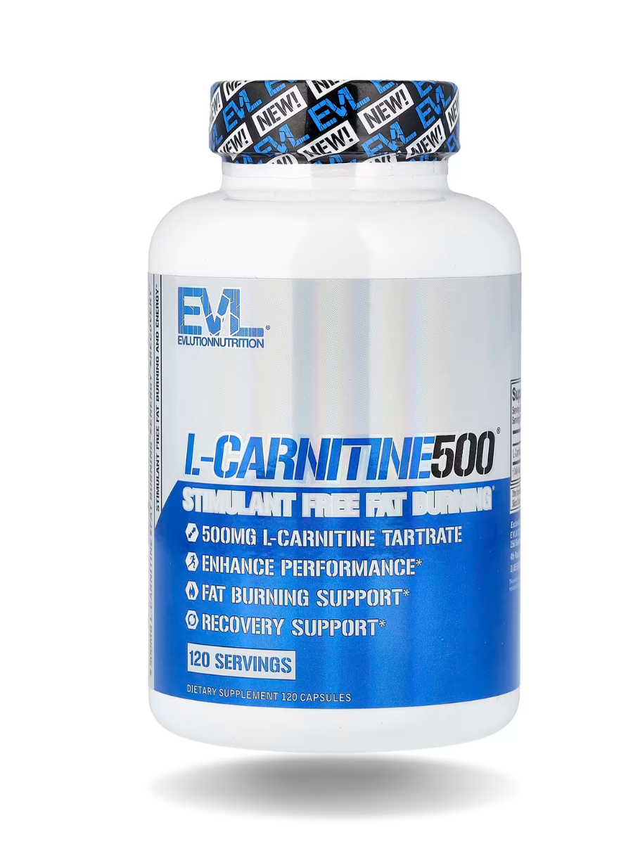 EVLution Nutrition, L-Carnitine500, L-карнитин, 500 мг, 120 капсул