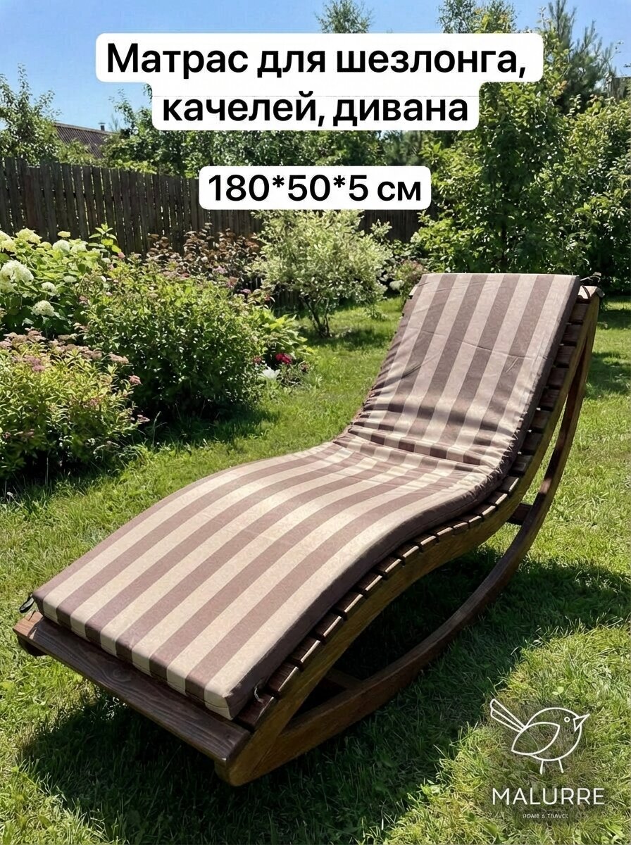 Матрас для шезлонга лежака Malurre, непромокаемый, 50х180 см