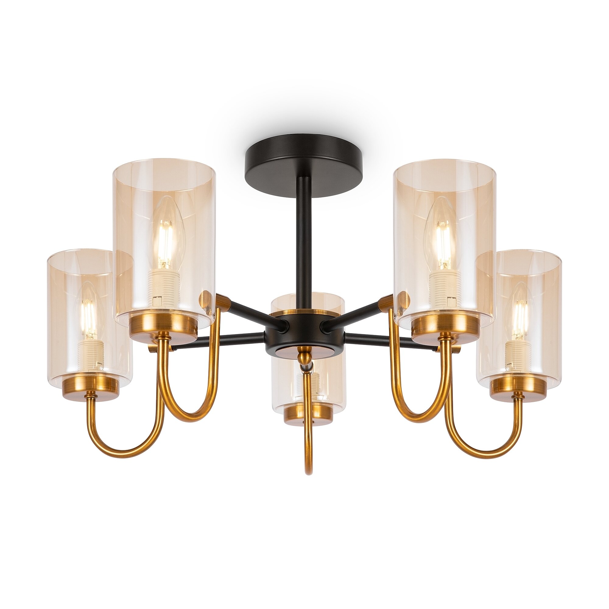 Потолочная люстра Freya Jewel FR5321CL-05BZ, E14, кол-во ламп:5шт, Черный