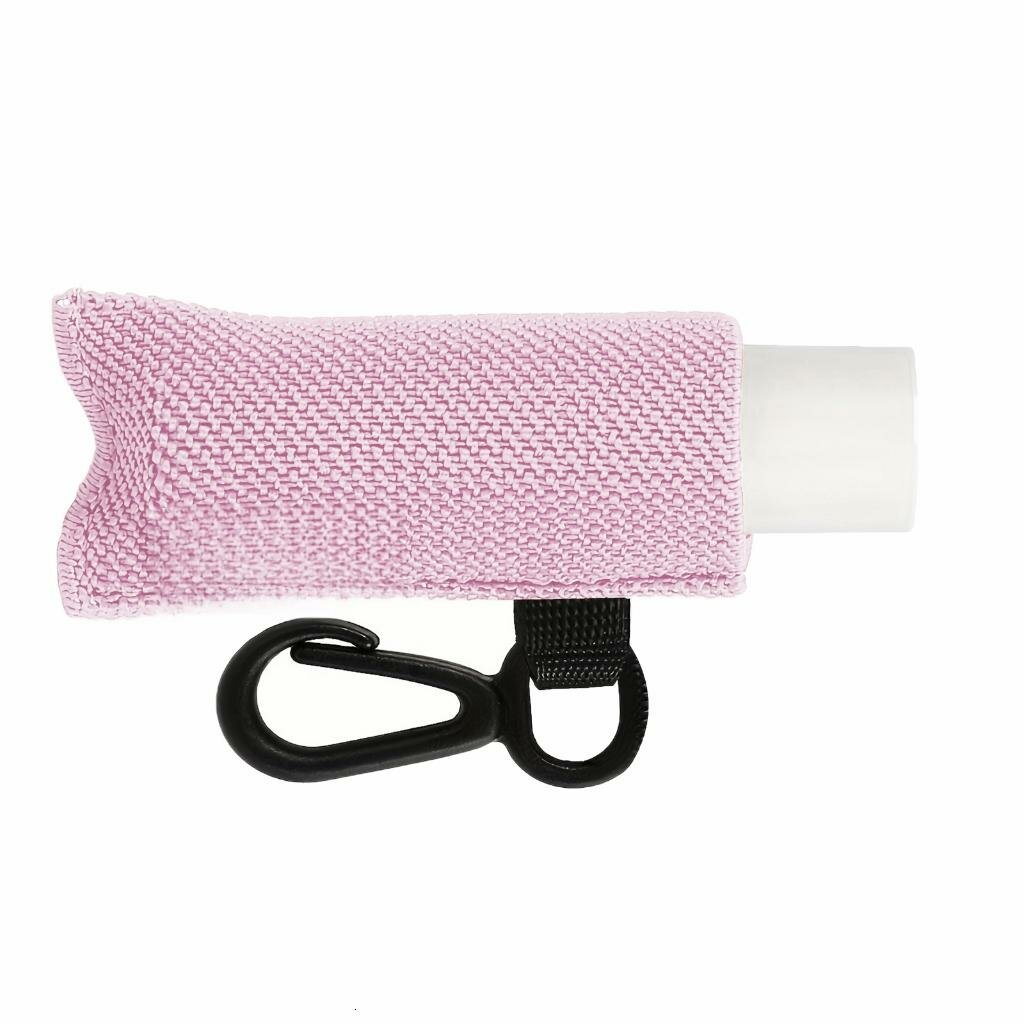 Портативный чехол для губной помады с креплением-карабином, Розовый