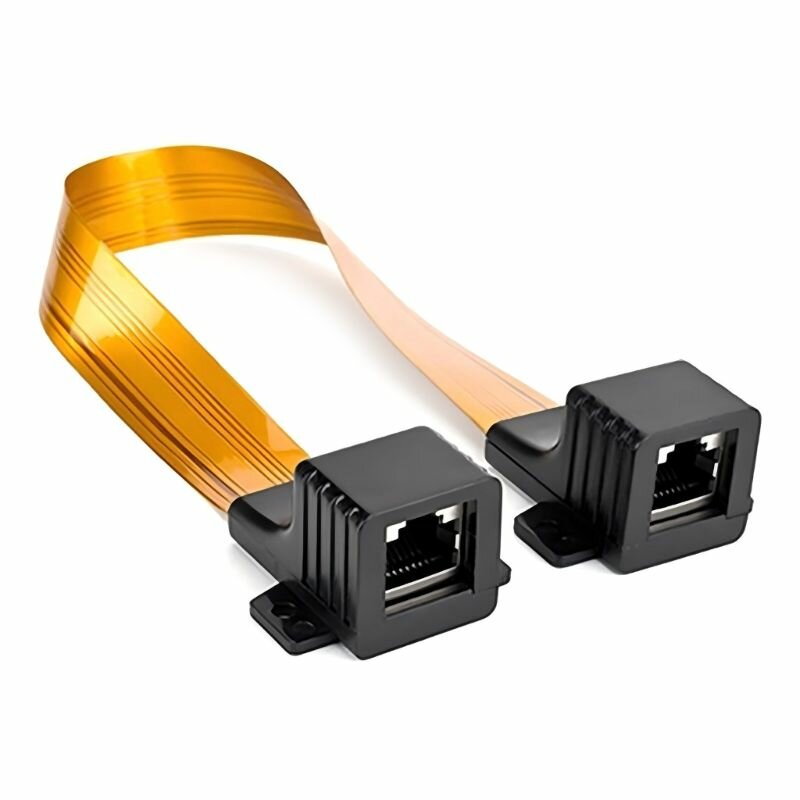 Плоский кабель Ethernet CAT6 с разъемом RJ45, гибкий патч-корд для интернета длиной 30 см для установки (Цвет товара: разноцветный)
