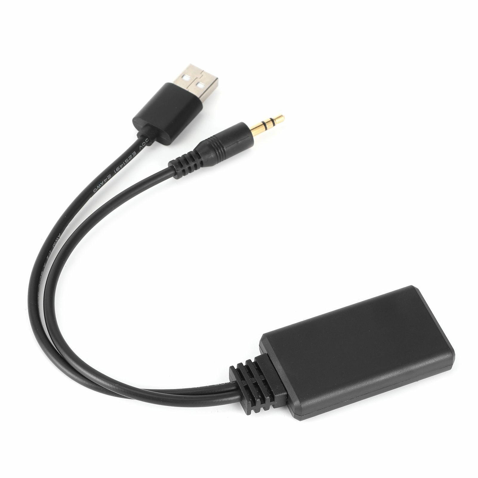 Адаптер Bluetooth 5.0, кабель-адаптер USB+3,5 мм, порт стерео аудио для автомобильного динамика AUX, универсальный