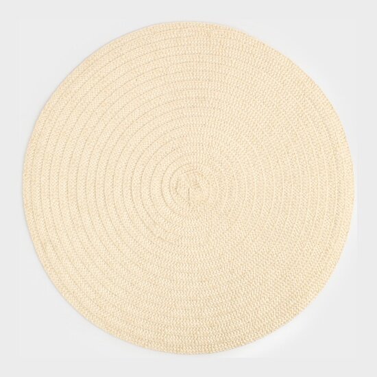 Салфетка под приборы Anna Lafarg Matera 38 см, полиэстер, круглая, бежевая (ANLAF-MAPP-17222)