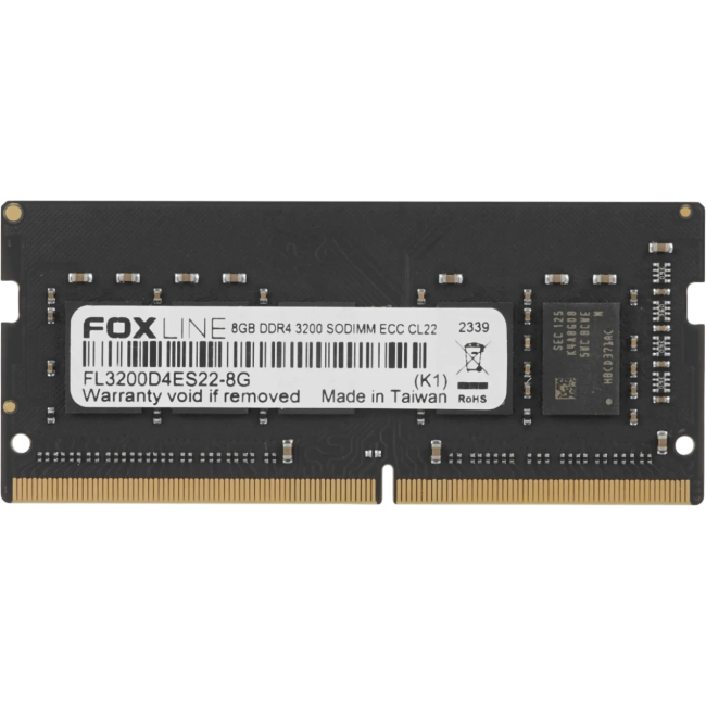 Foxline DDR4 SODIMM 8Gb CL22 ECC (for NoteBook)