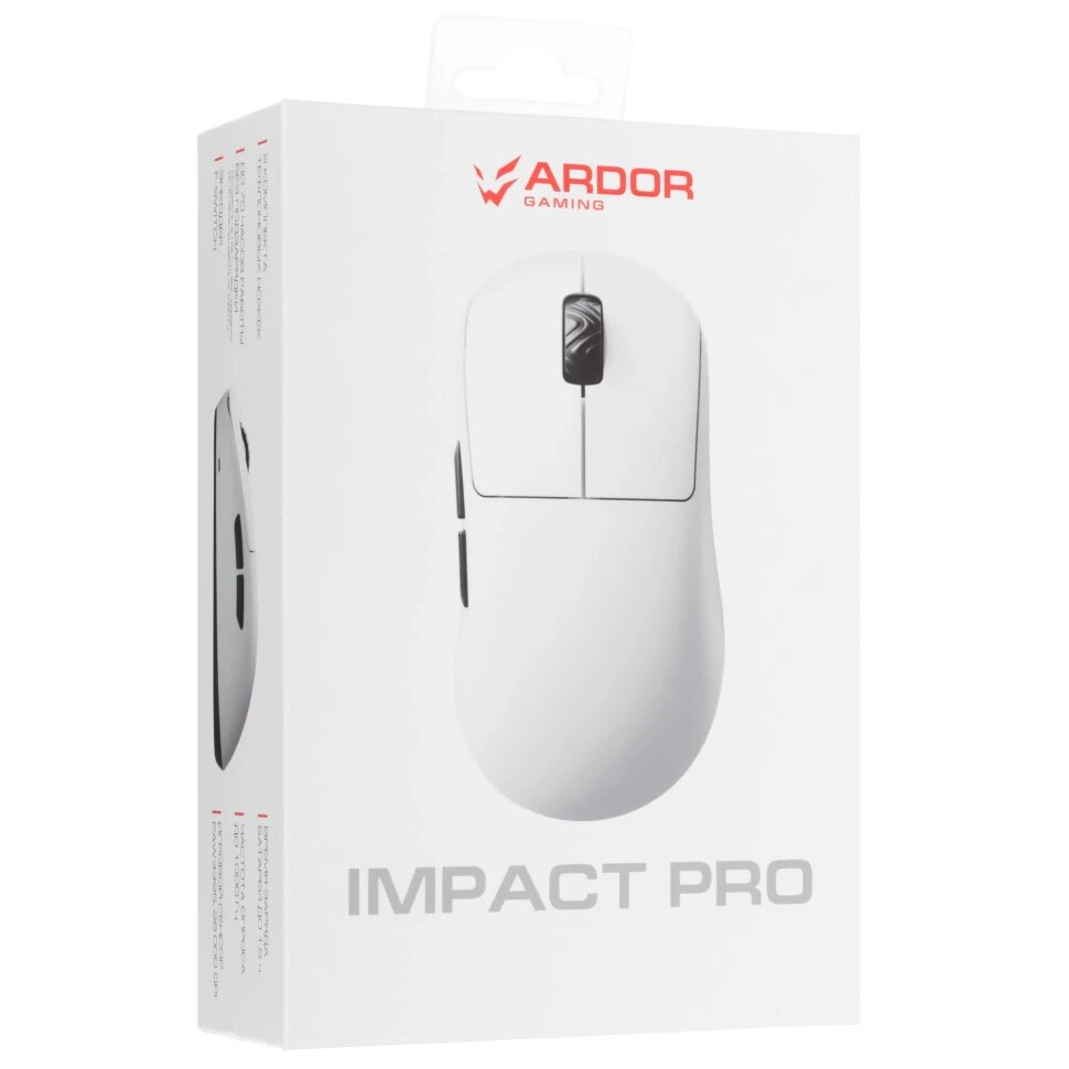 Мышь беспроводная/проводная ARDOR GAMING Impact PRO [ARDW-IMT3395-WT] белый