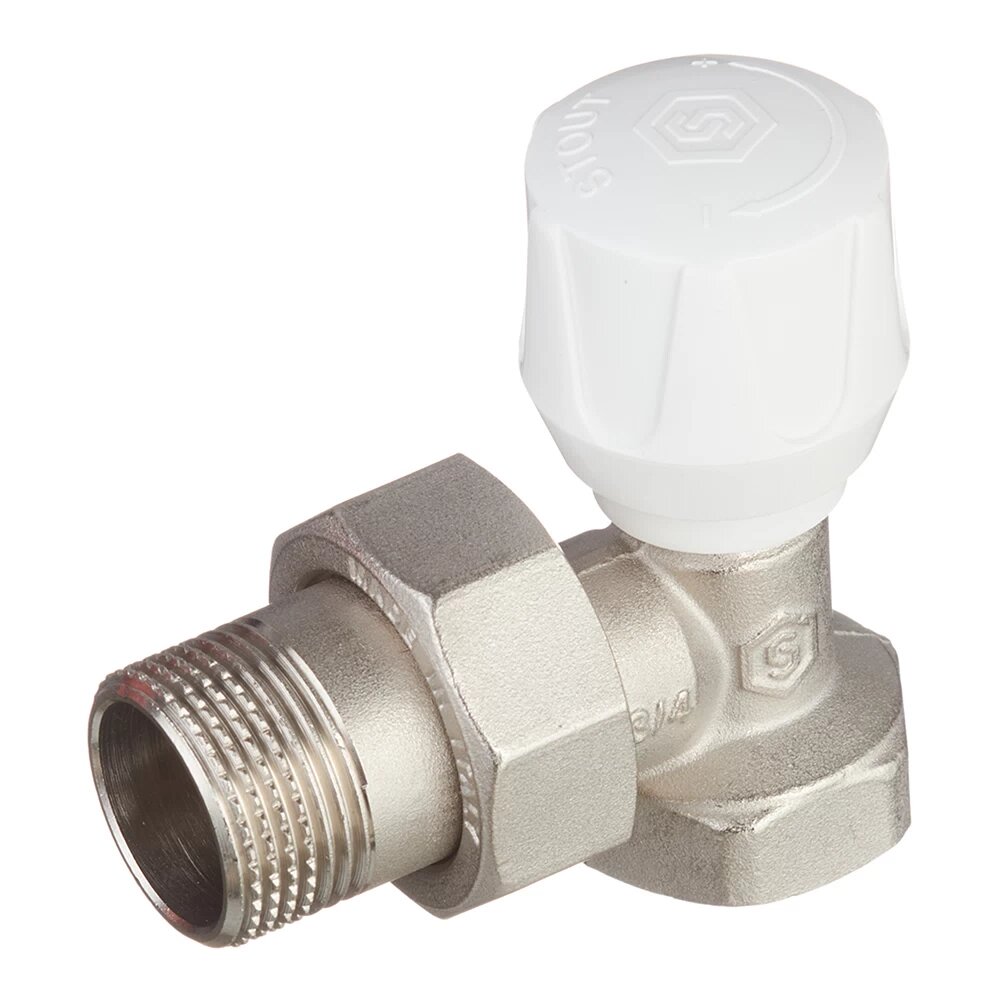 Клапан термостатический угловой Stout 3/4 НР(ш) х 3/4 ВР(г) для радиатора (SVR-2102-000020) Stout SVR-2102-000020
