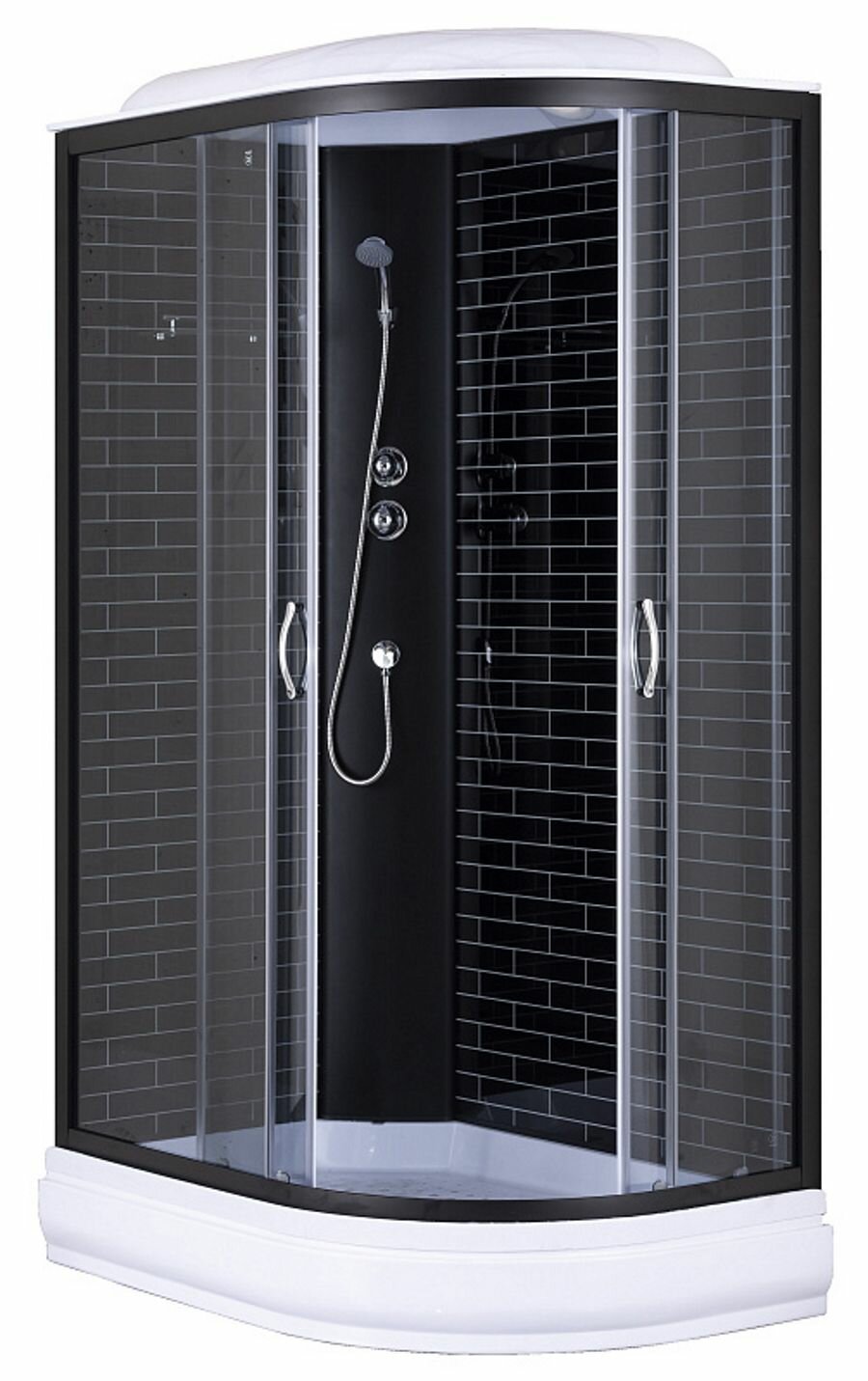 Душевая кабина 120х80 со средним поддоном Loranto Sunway CS-66120-20L GB 120